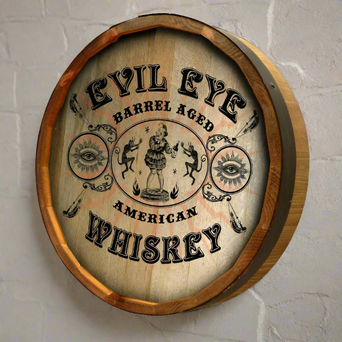 Personalized Full Color Evil Eye Quarter Barrel Sign – Wine Wicks & Gifts