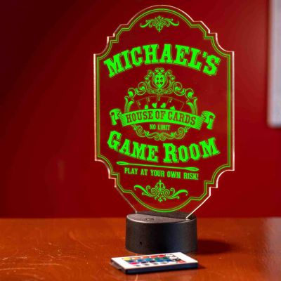 Personalized Game Room Bar Light – Wine Wicks & Gifts